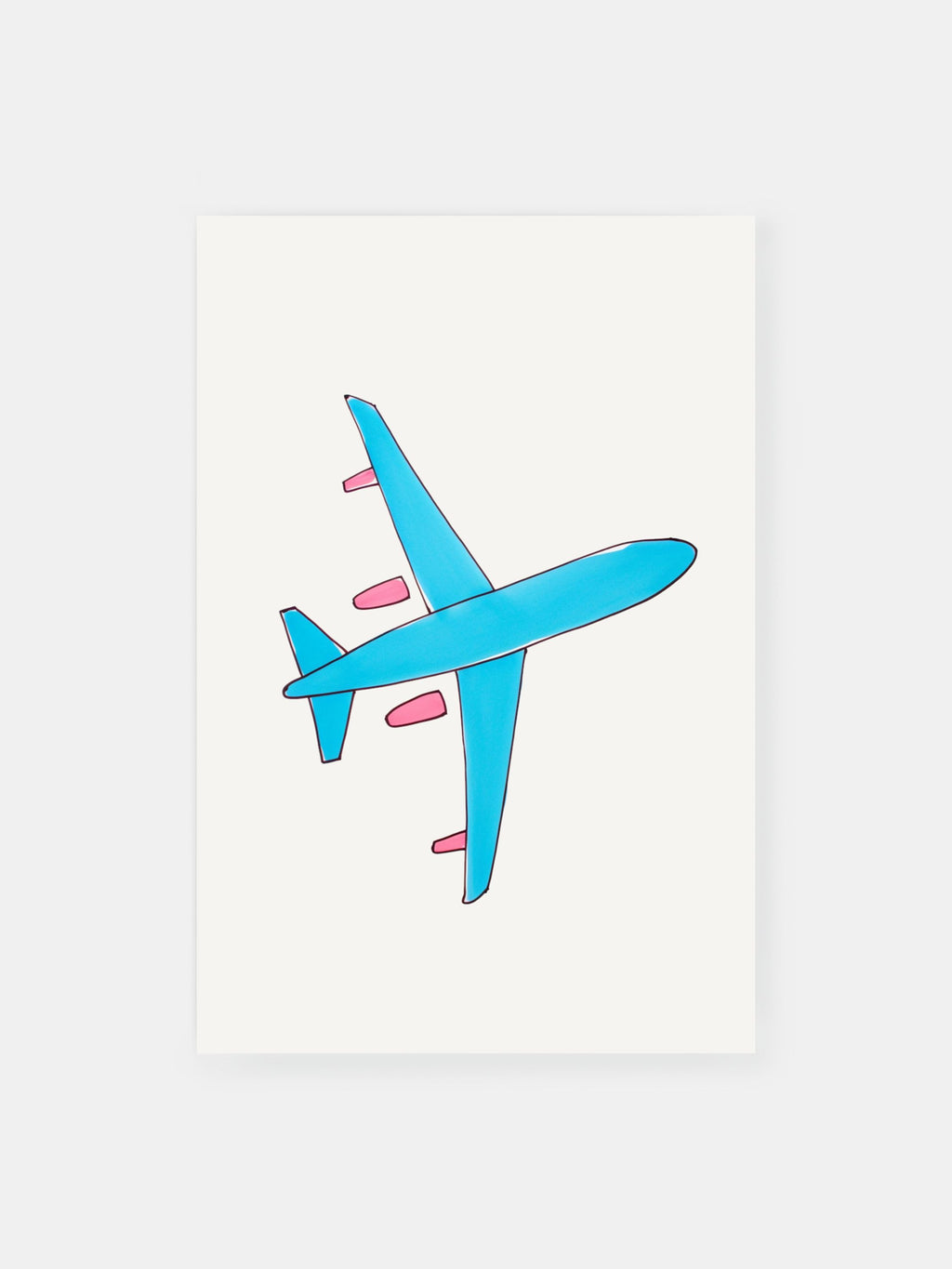 Airplane Simple Doodle Poster - Klumo Shop