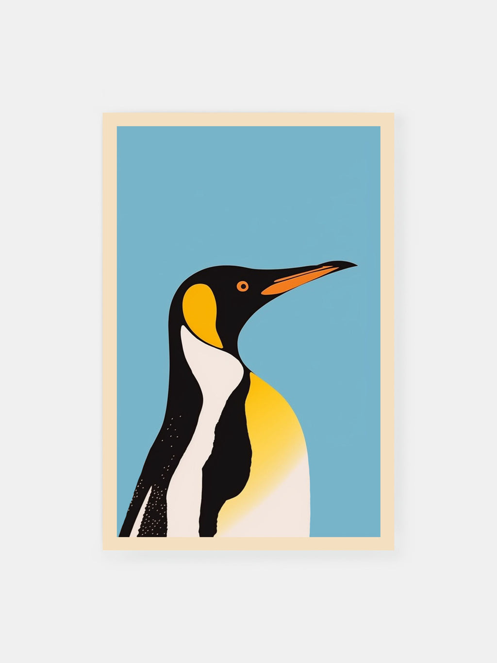 Bold Mid-Century Penguin Poster - Klumo Shop