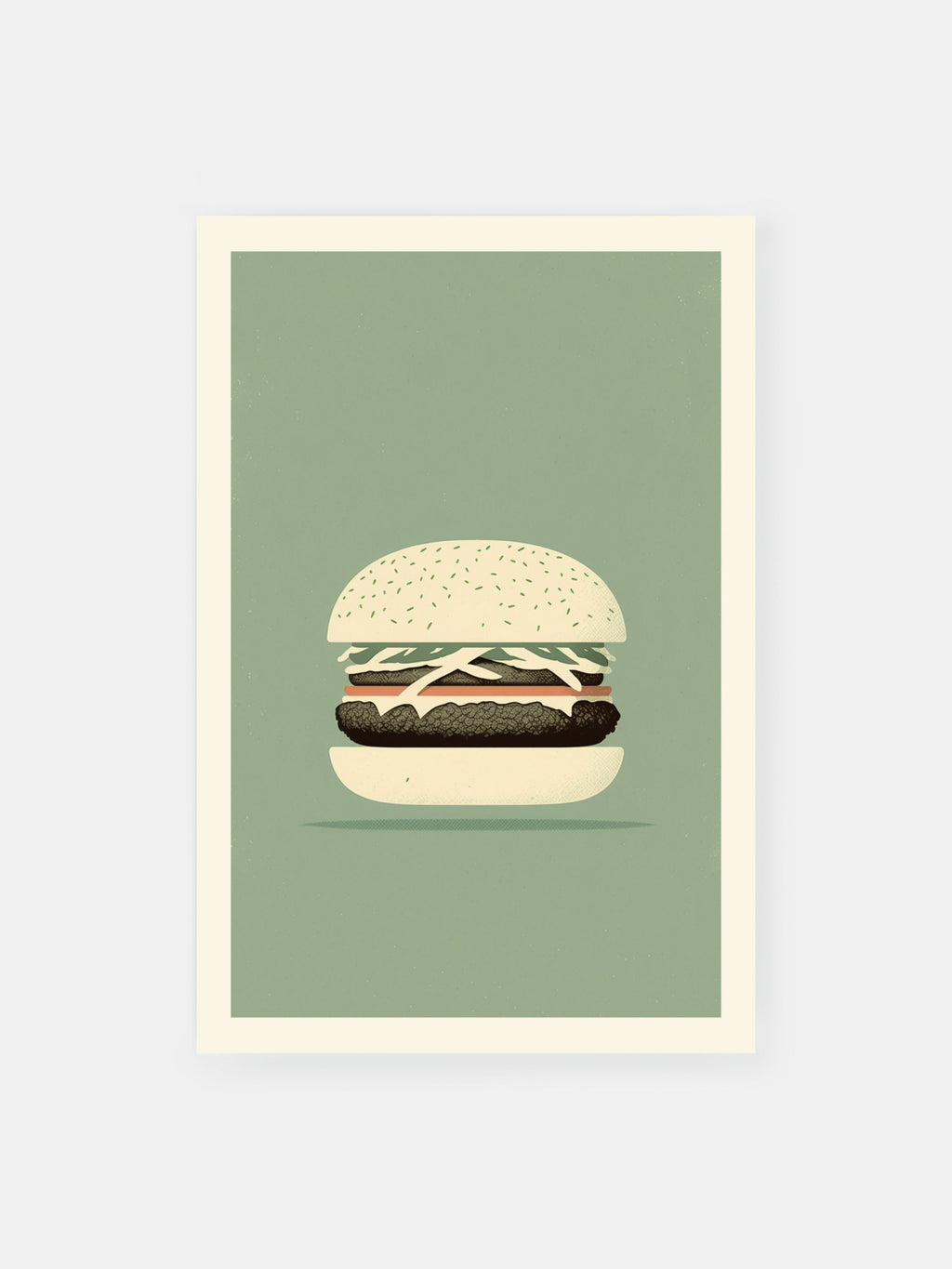 Classic Vintage Cheeseburger Poster - Klumo Shop