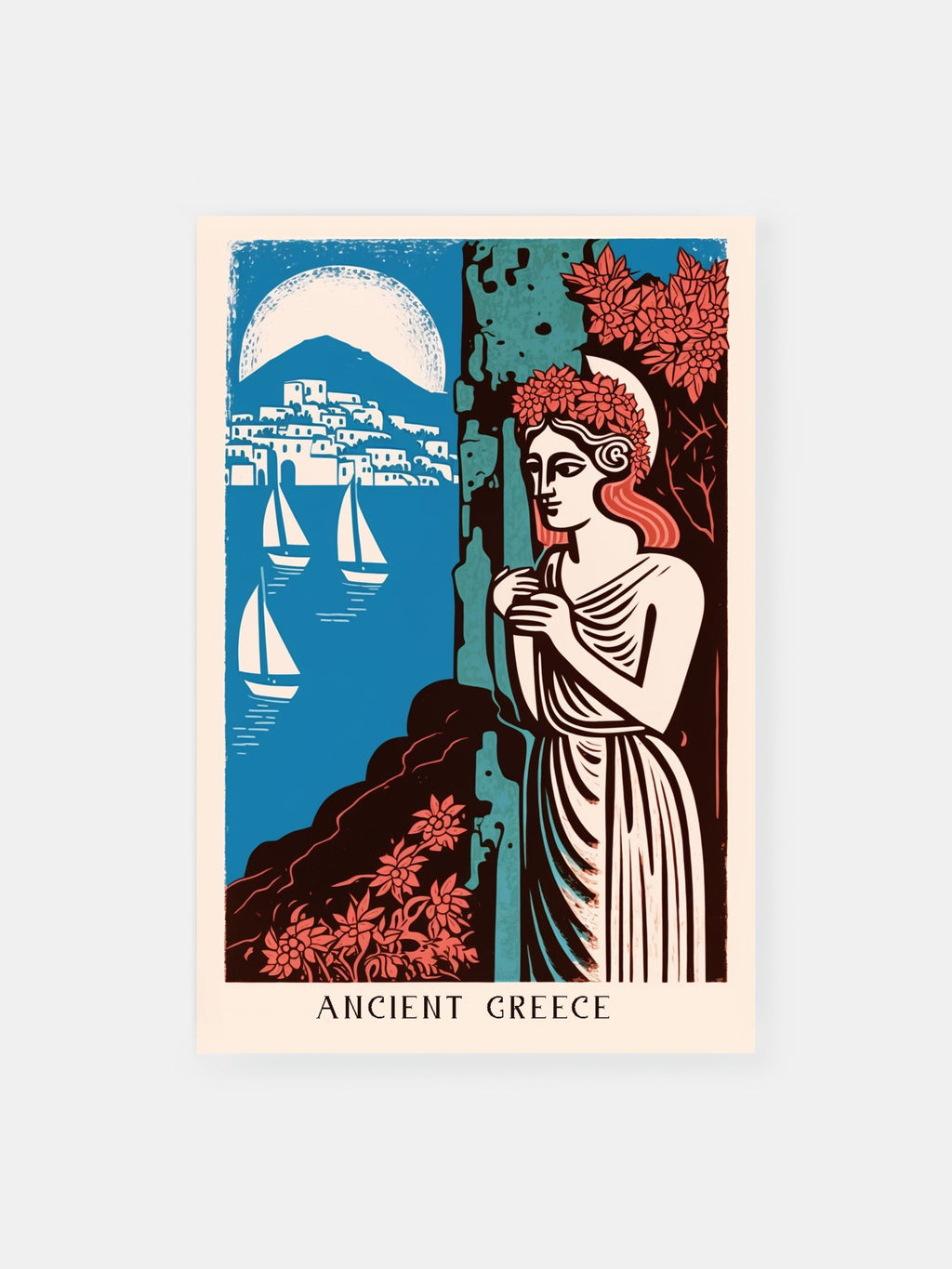 Coastal Ancient Greece Poster - Klumo Shop