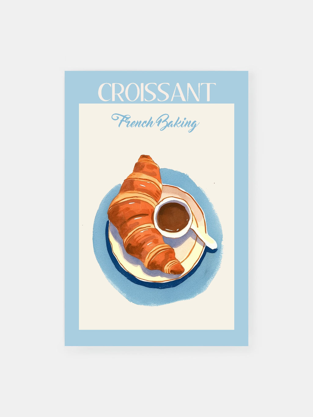 French Bakery Croissant Poster - Klumo Shop