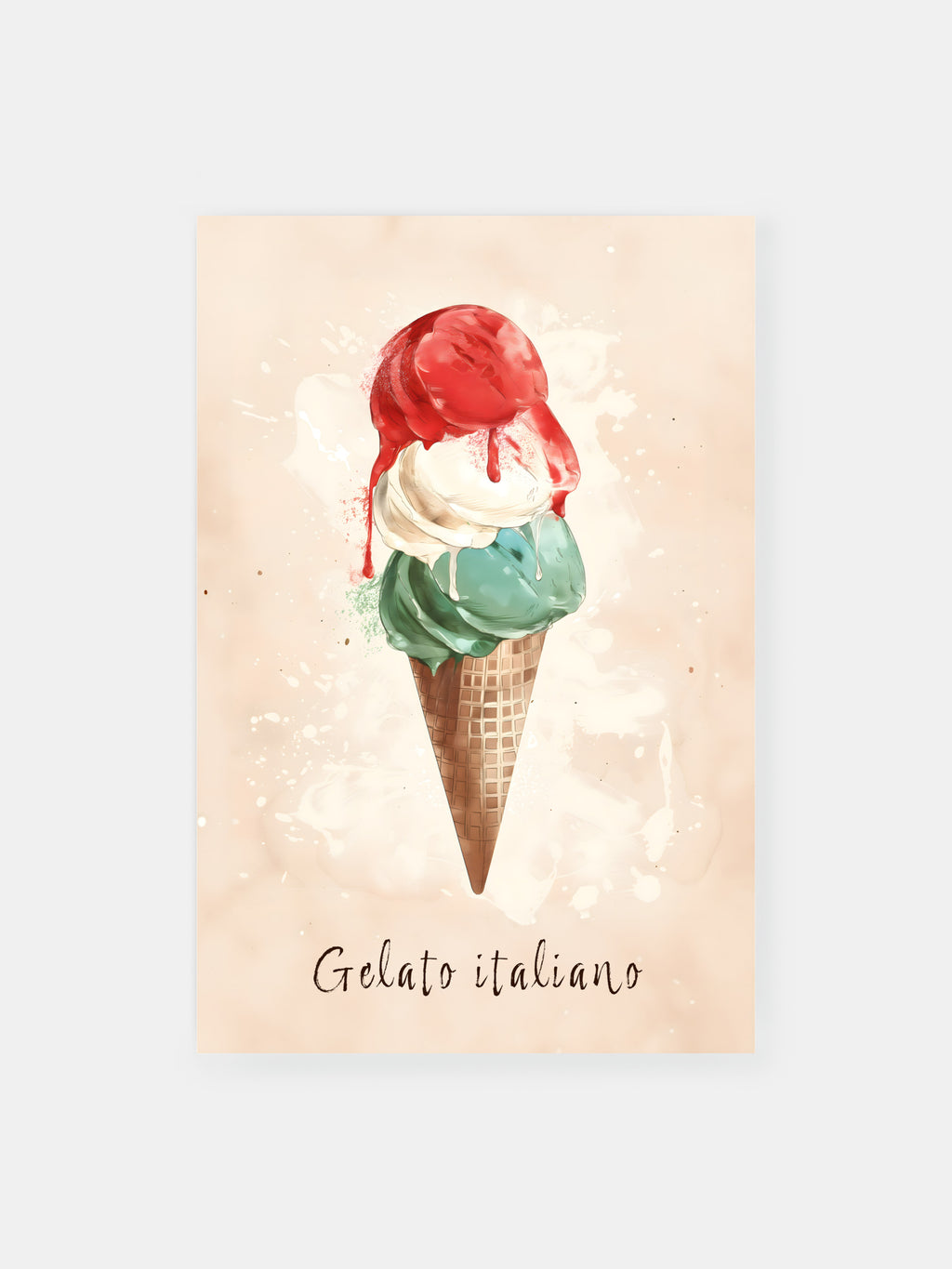 Italian Gelato Wall Art Poster - Klumo Shop