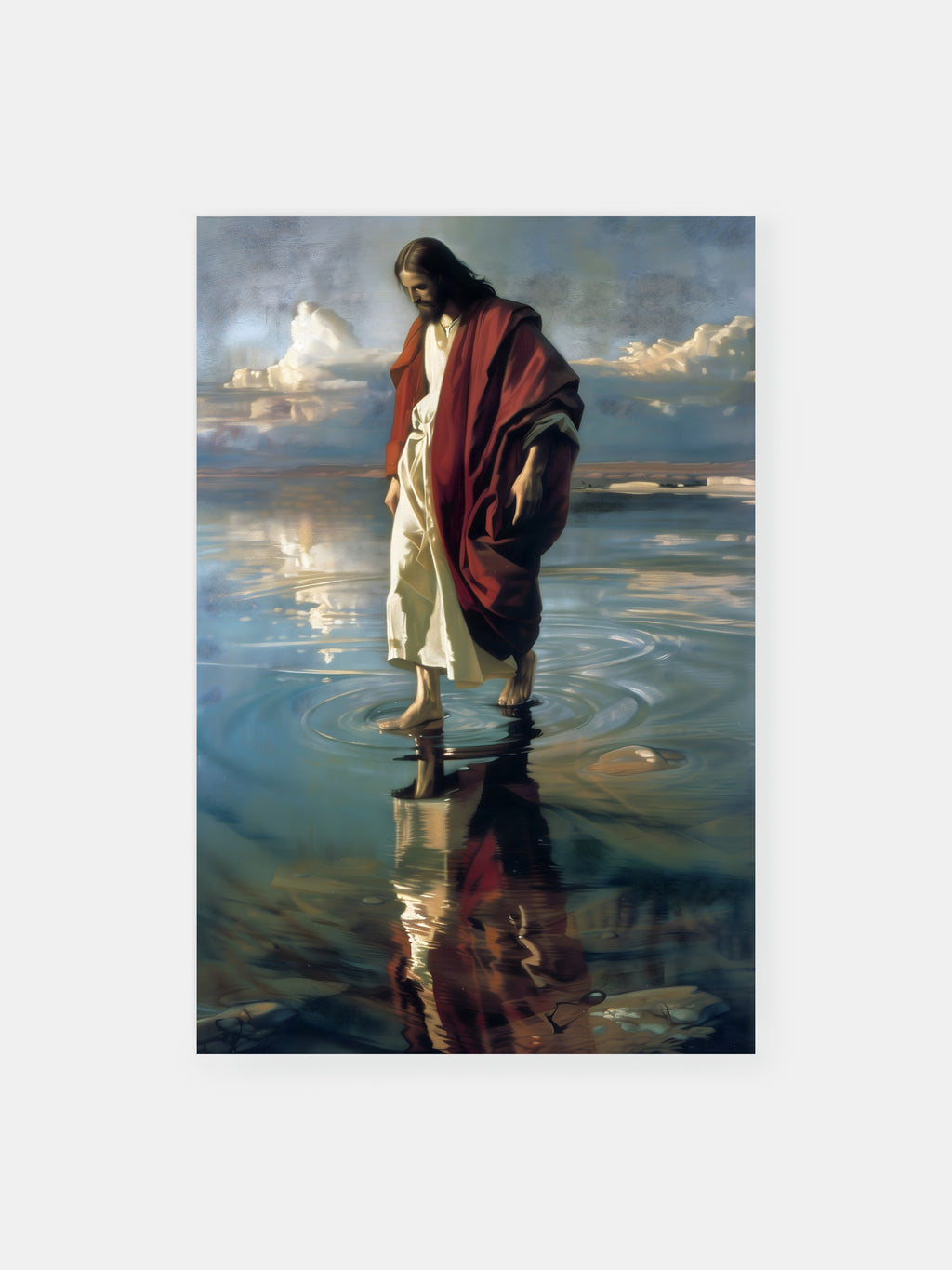 Jesus Water Classical Painting Christianity Poster - Klumo Shop