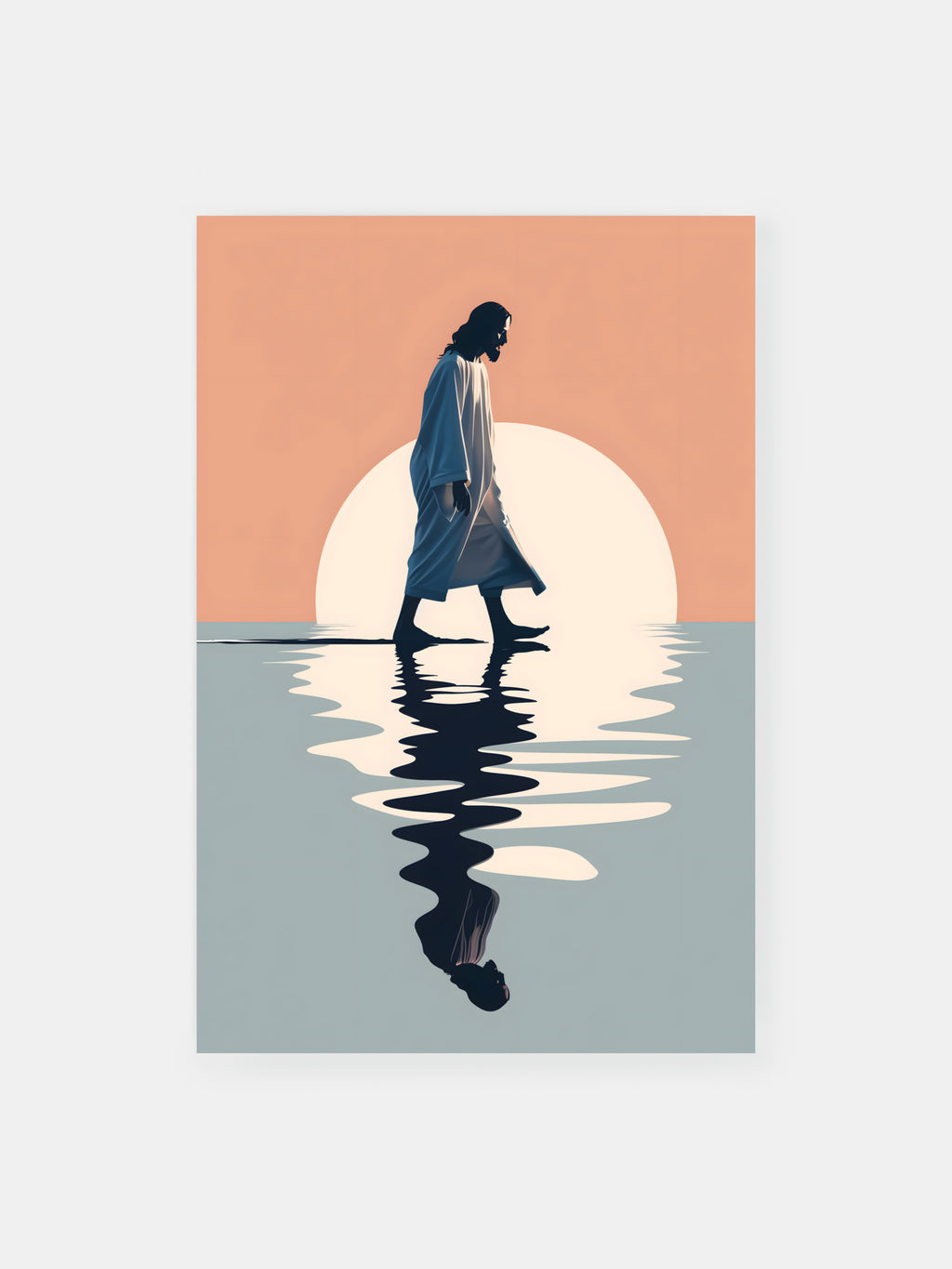 Jesus Water Minimalist Christian Poster - Klumo Shop