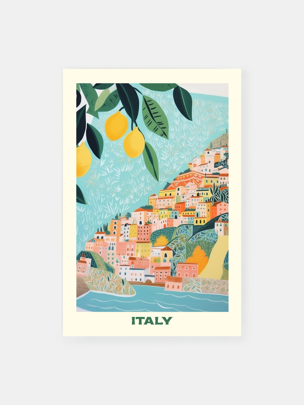 Lemon Tree Italian Coast Poster - Klumo Shop