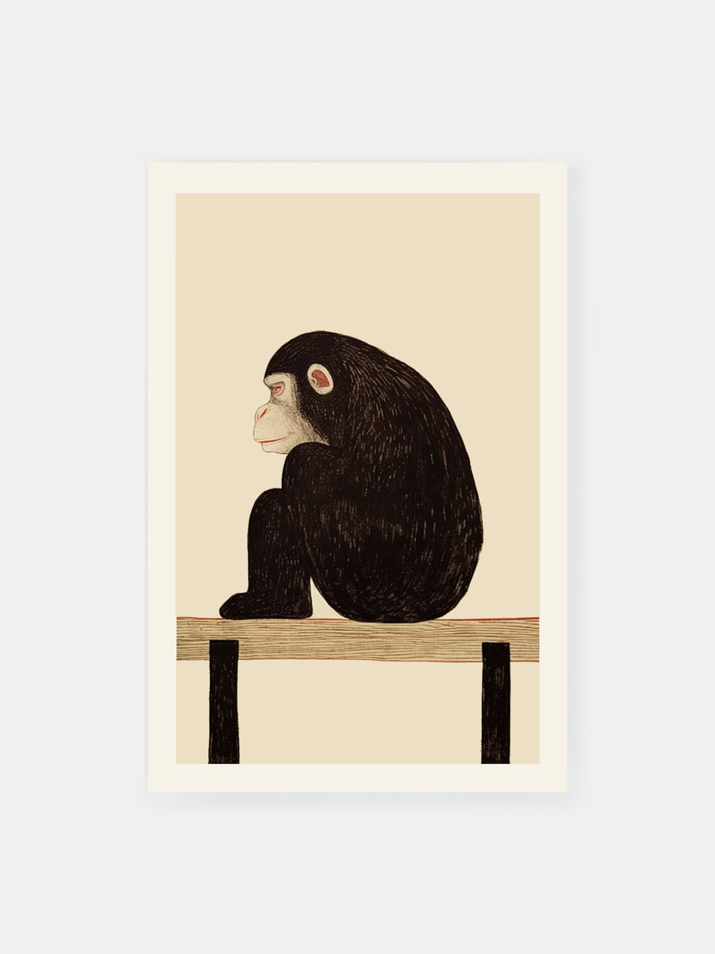 Meditating Monkey Poster - Klumo Shop