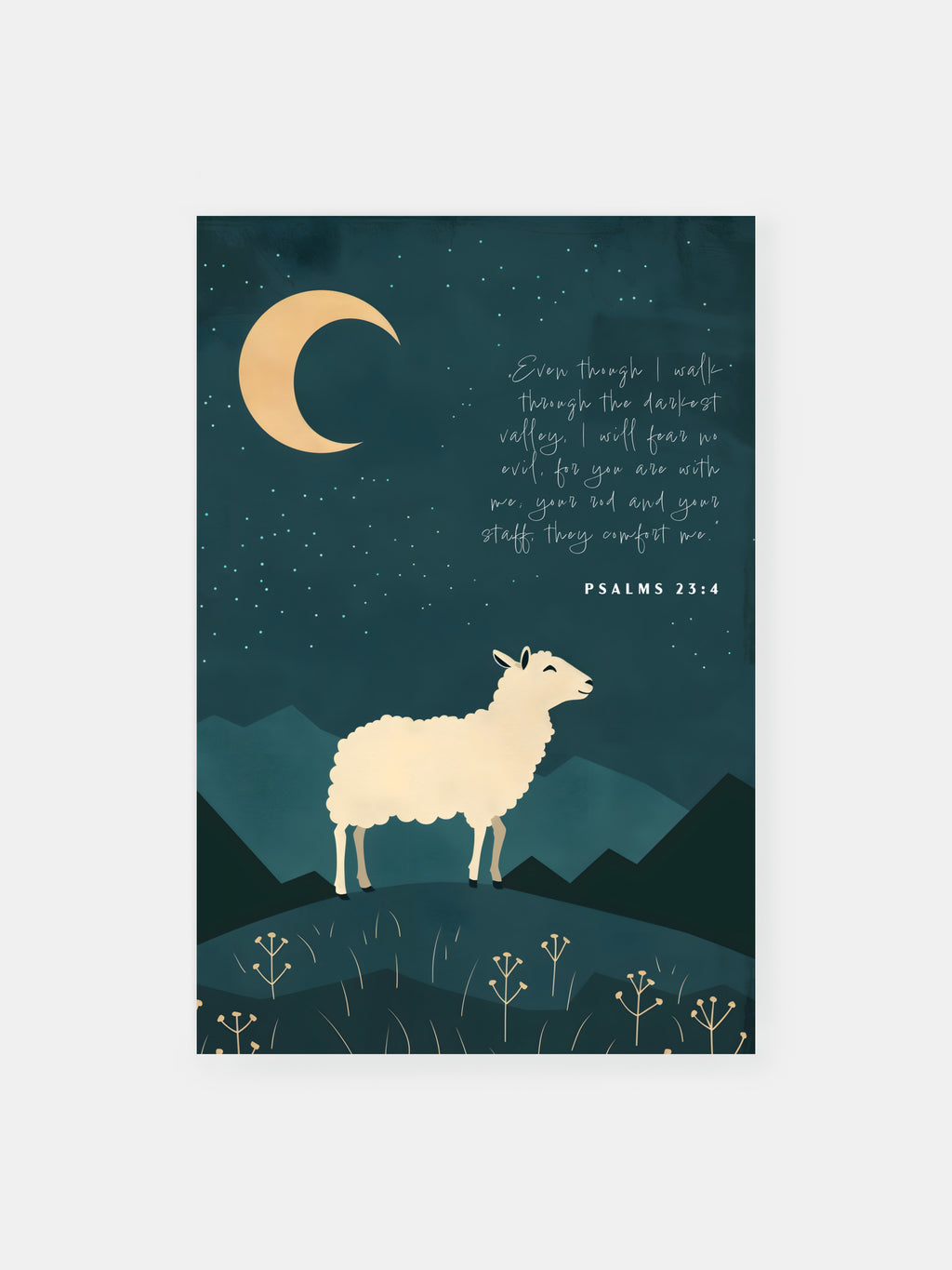 Psalm 23 Dark Valley Bible Poster - Klumo Shop