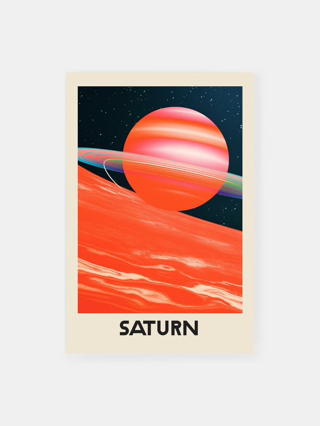 Retro Saturn Poster - Klumo Shop