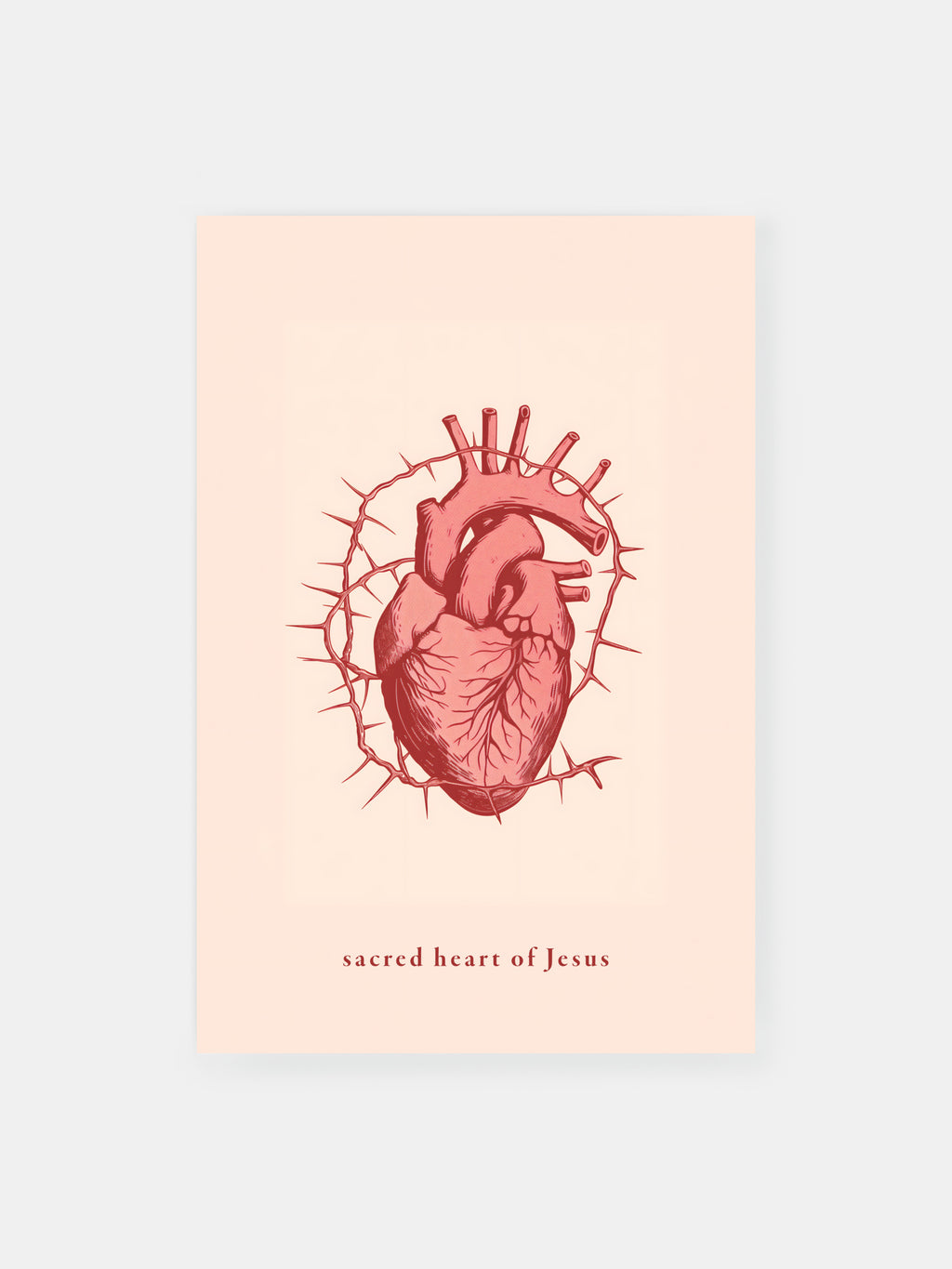 Sacred Heart of Jesus Modern Poster - Klumo Shop