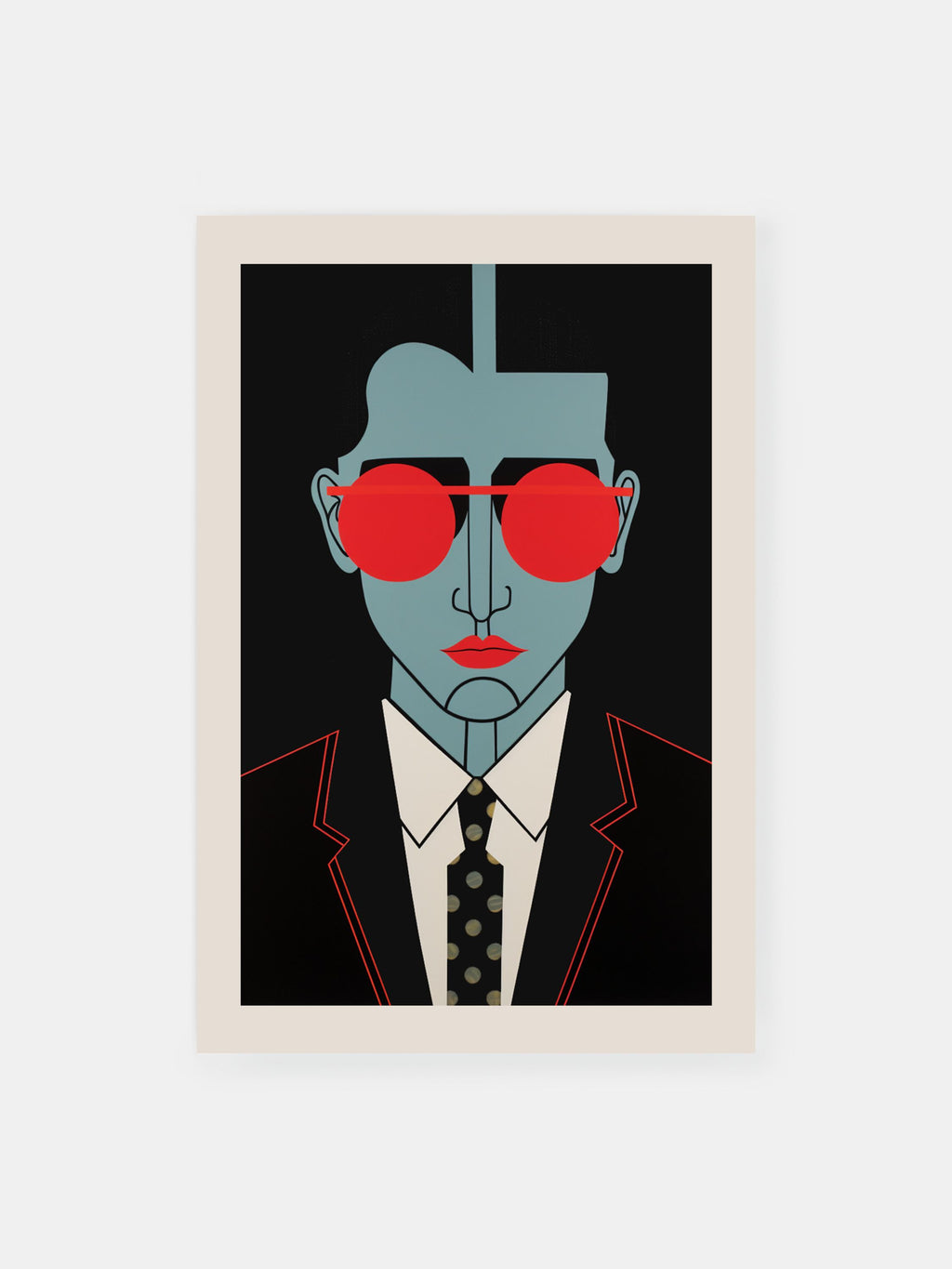 Shady Man Portraiture Poster - Klumo Shop