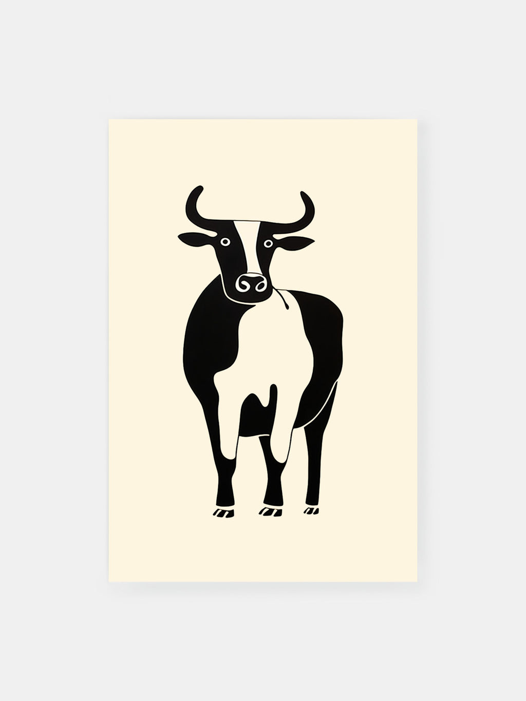 Simple Cow Poster - Klumo Shop