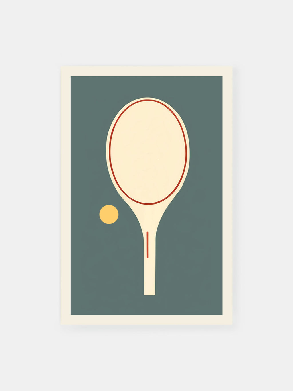 Tennis Racket Minimalism Poster - Klumo Shop