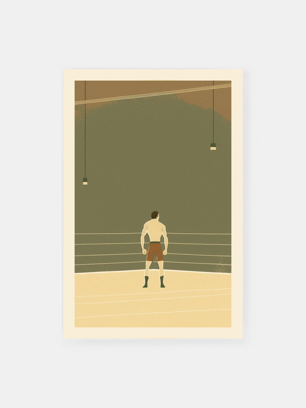 Vintage Boxer in Arena Poster - Klumo Shop